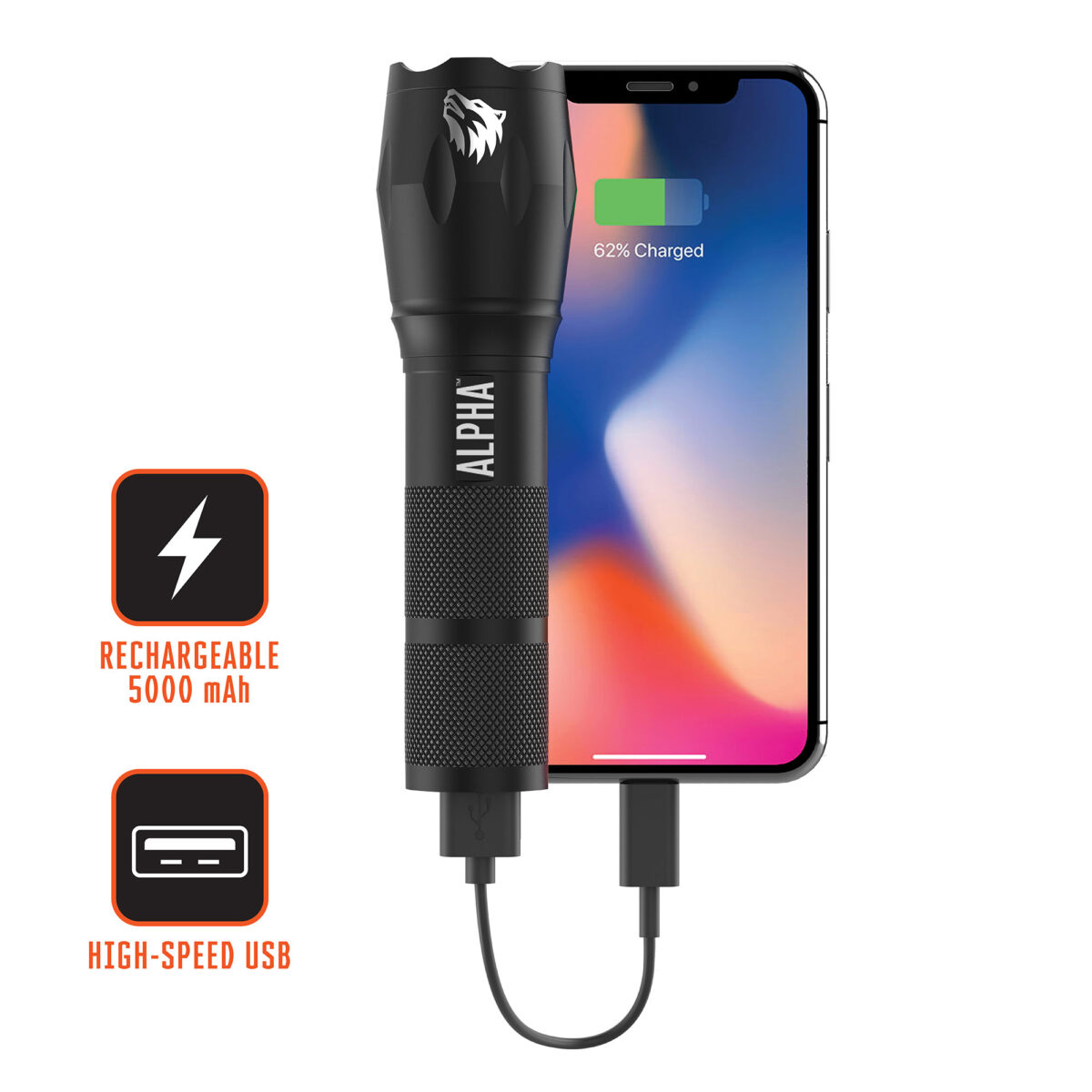 5000mAh Alpha Flashlight Charger – Tzumi®