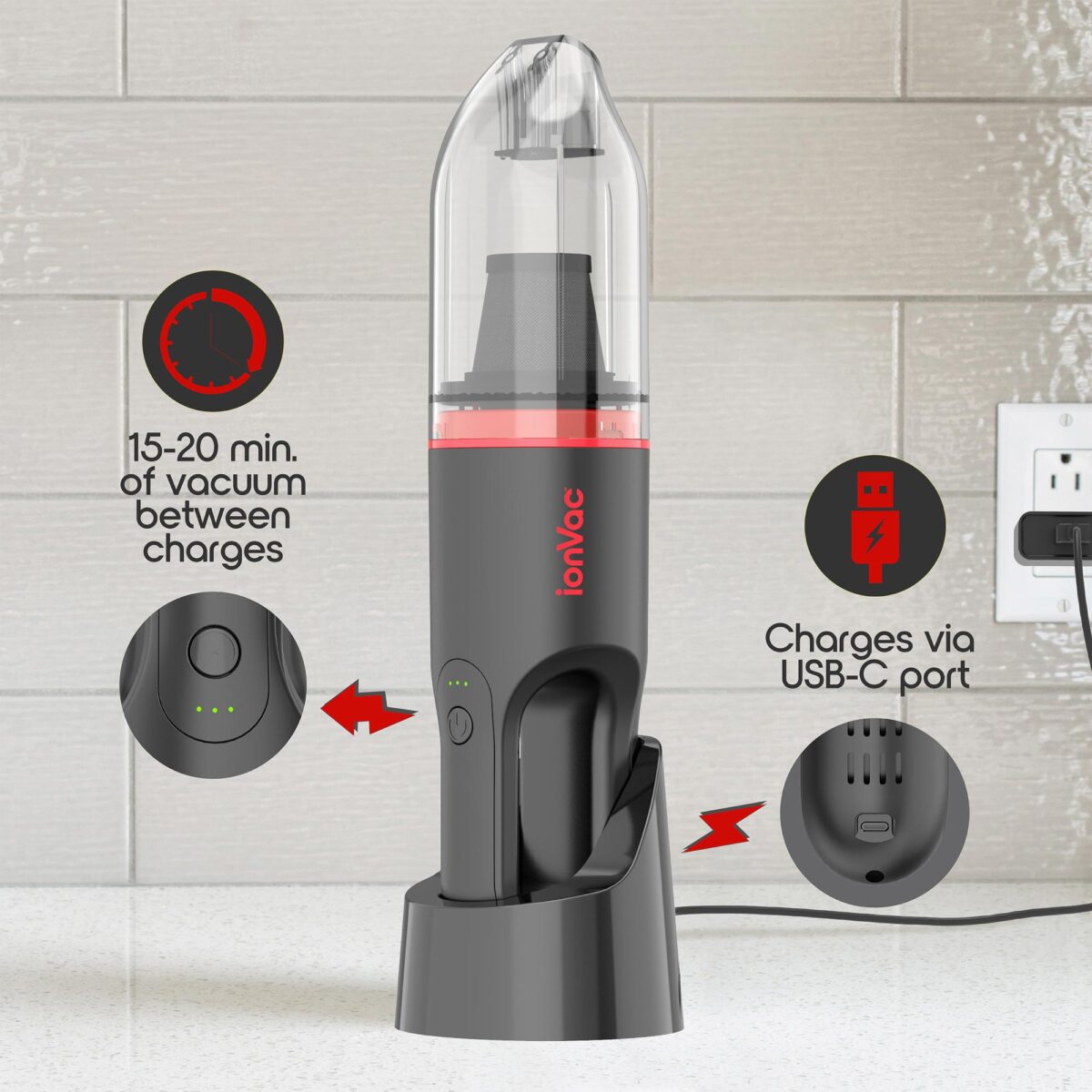 Cordless Vacuum (Red) – Tzumi®