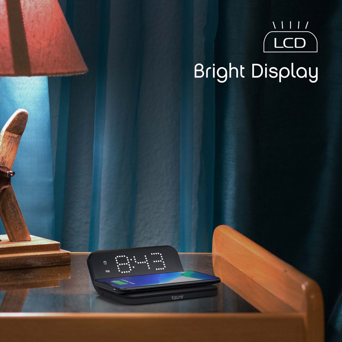 Wireless Charging Alarm Clock – Tzumi®