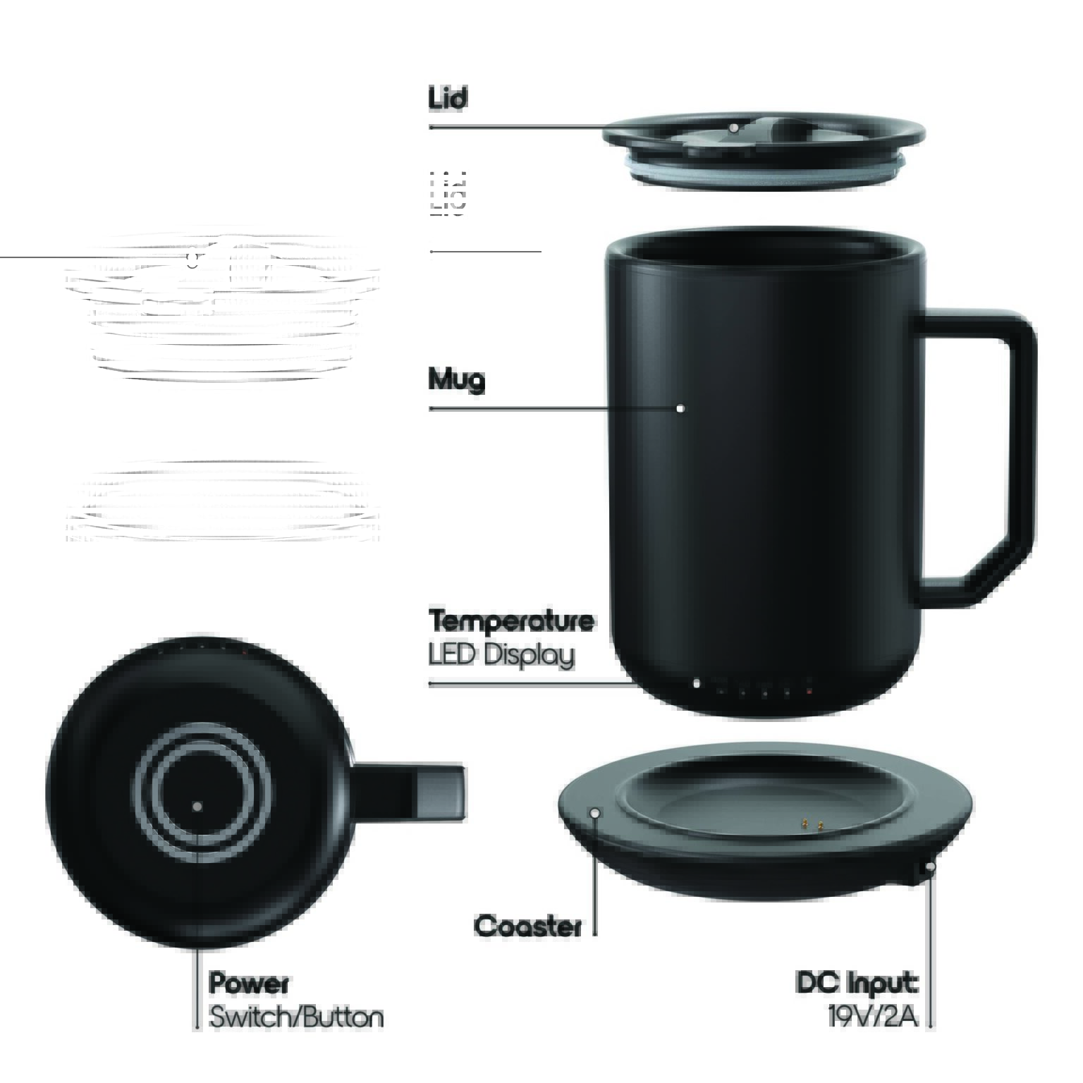 ionmug Stainless Steel (Black) – Tzumi®