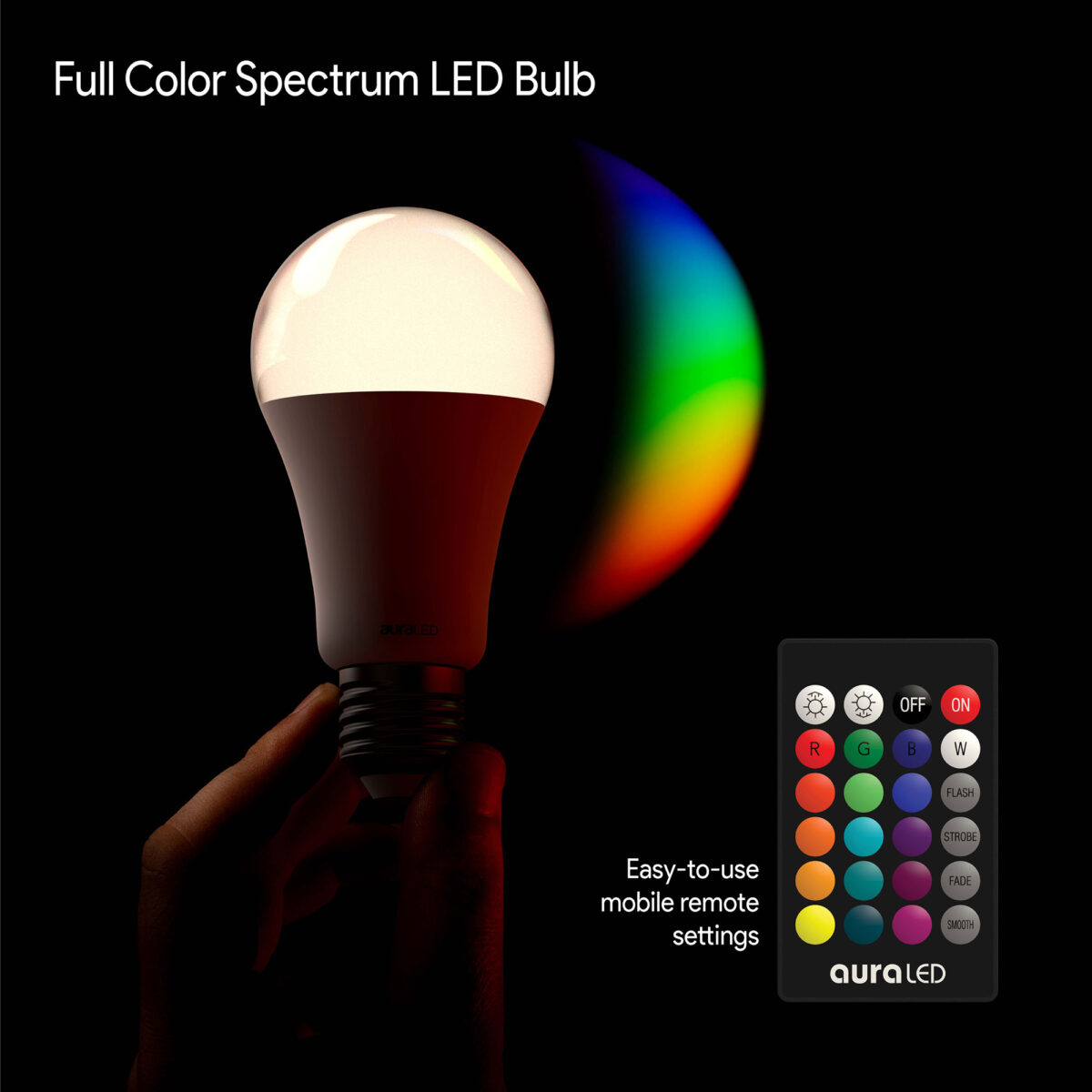 AuraLED ColorBulb (Wi-Fi) – Tzumi®
