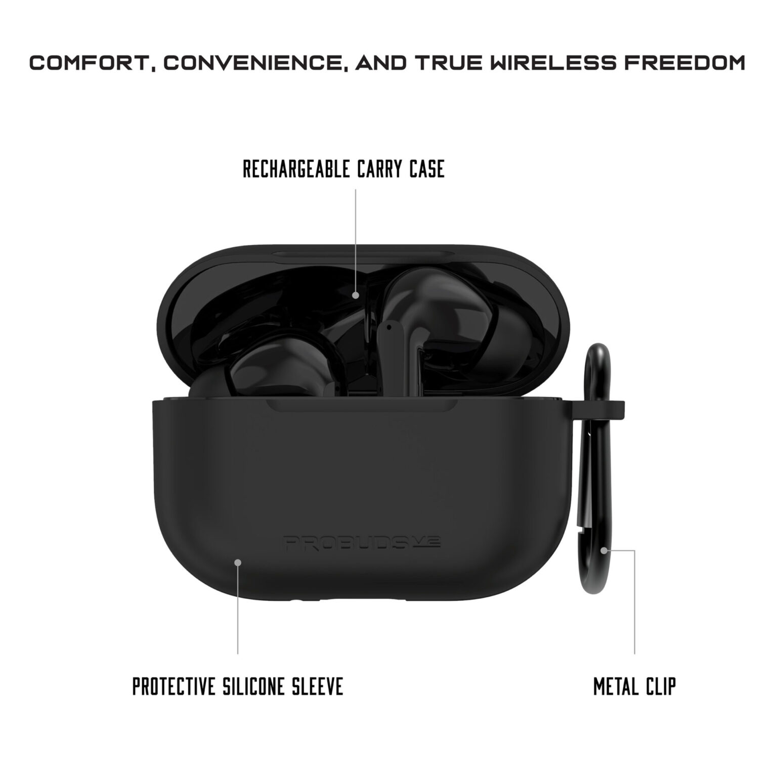 ProBuds V2 Earbuds (Black) – Tzumi®