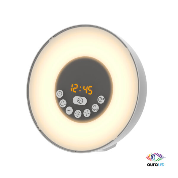 AuraLED WakeToLight LED Clock Speaker – Tzumi®