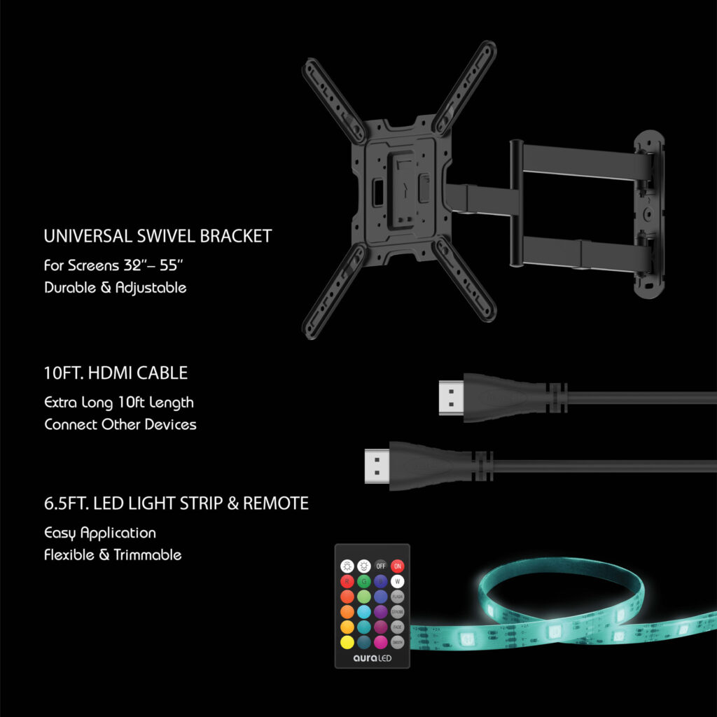 AuraLED ColorHome TV Mount Combo Pack – Tzumi®