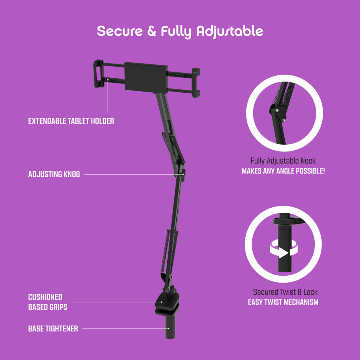 Fleximount Hands-Free Mobile Device Holder – Tzumi®