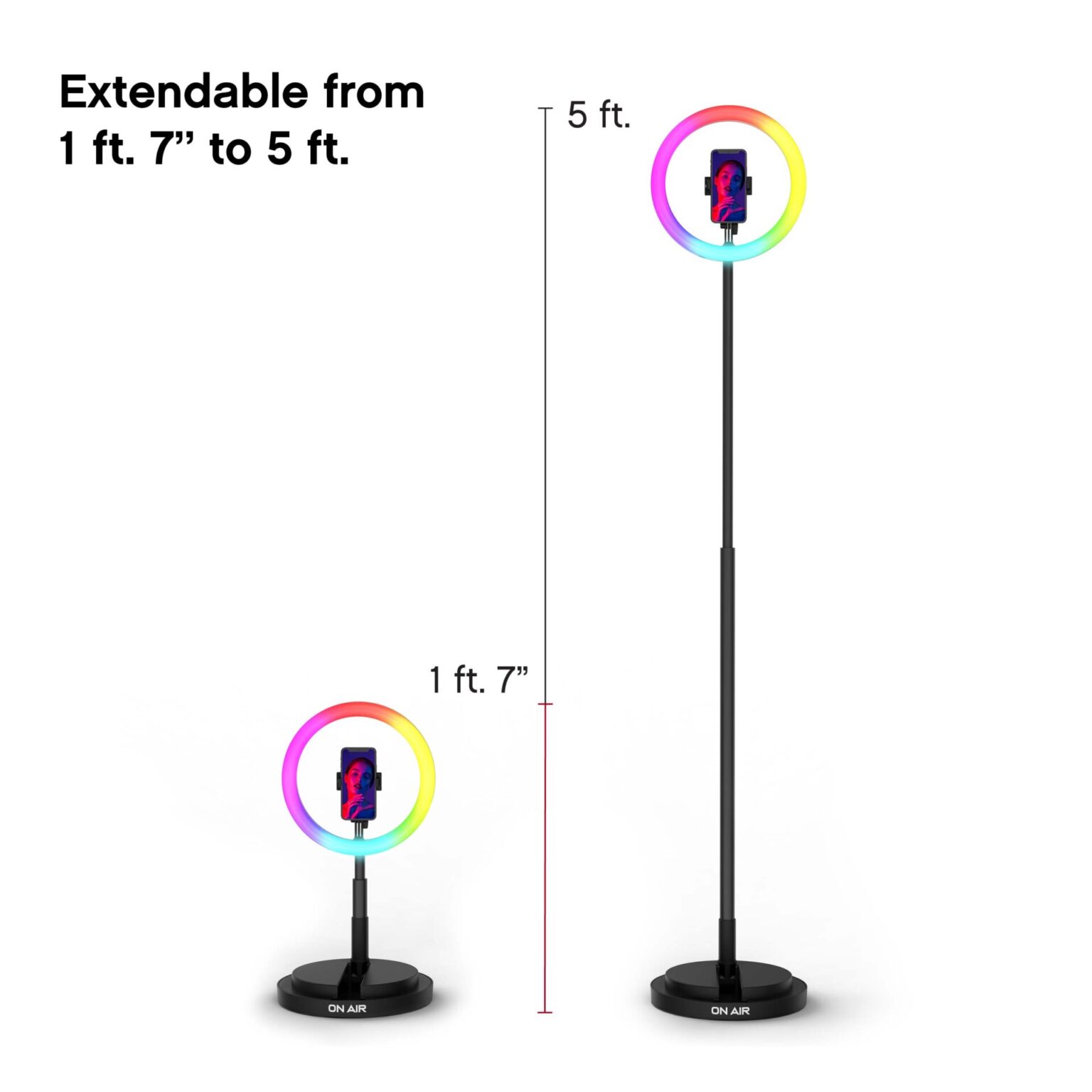 ON AIR Travel Pro RGB Ring Light – Tzumi®