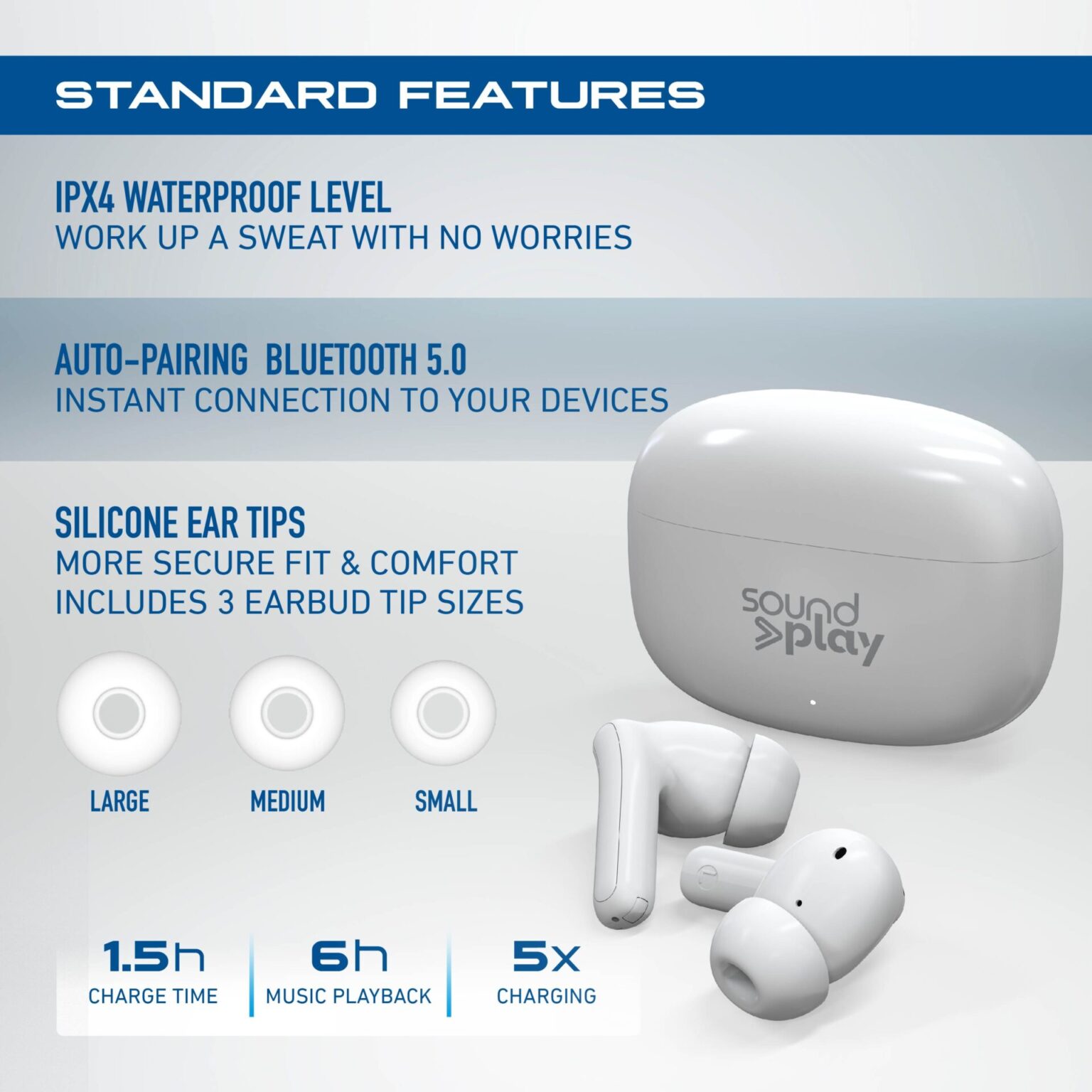 SoundPlay V3 Wireless Earbuds – Tzumi®