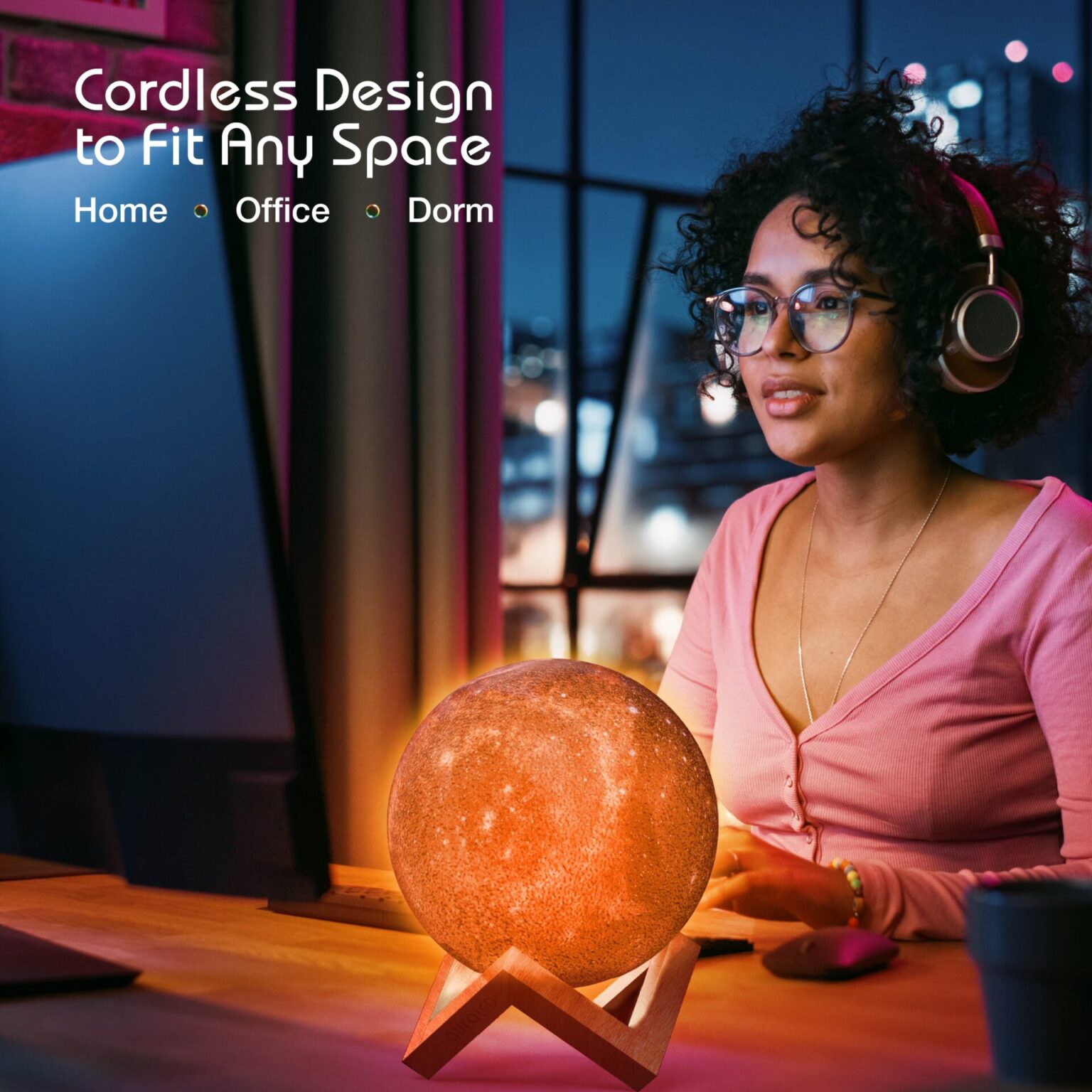 Aura LED Moon Lamp – Tzumi®