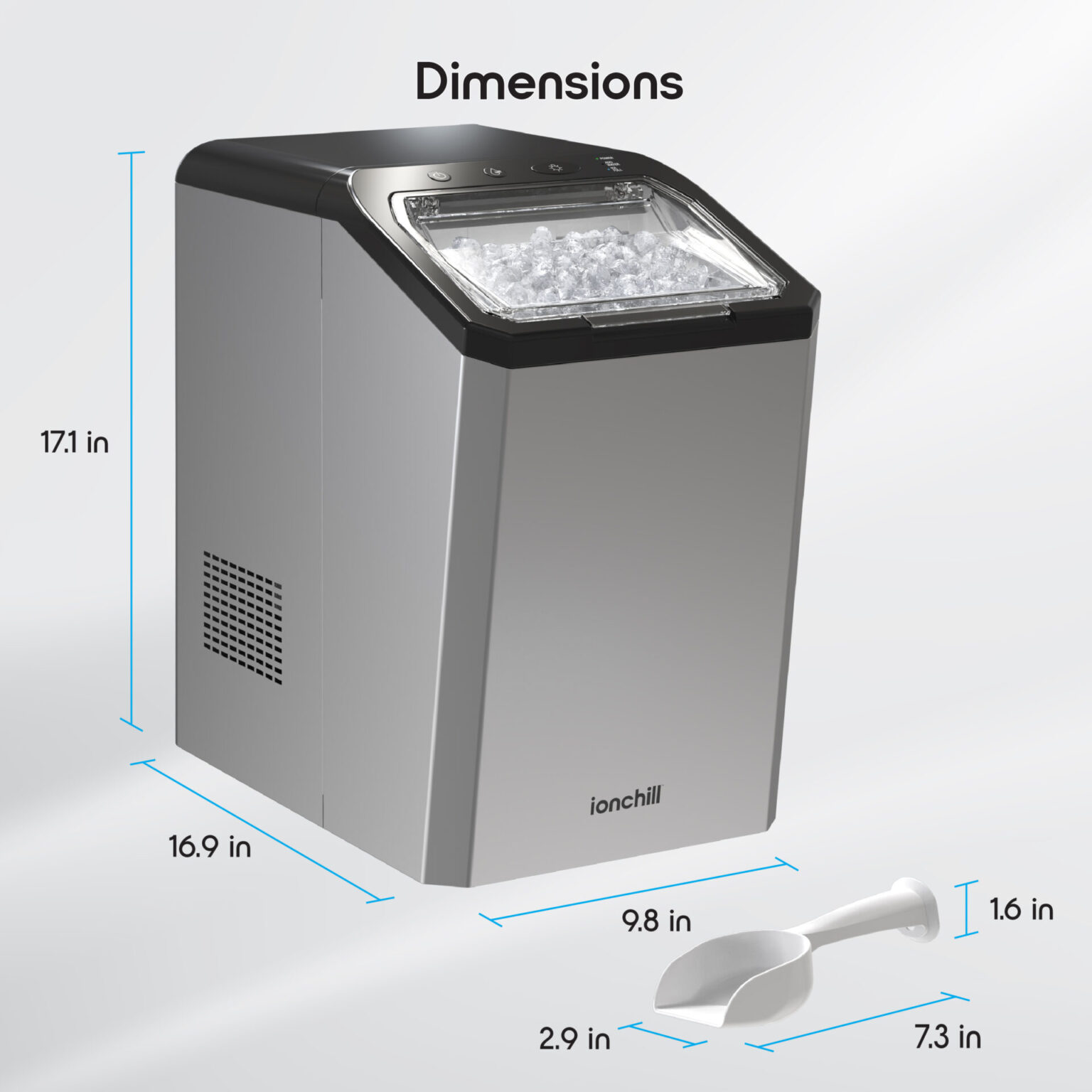 Ionchill Nugget Ice Maker – Tzumi®