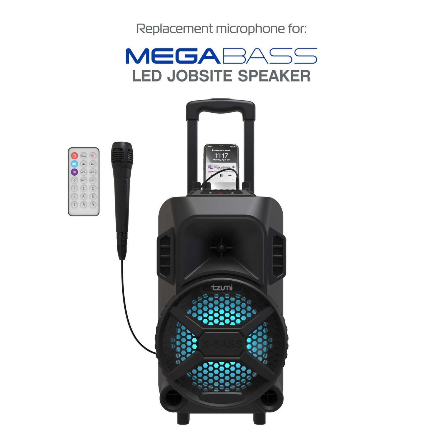 Mega Bass Microphone and Cable – Tzumi®