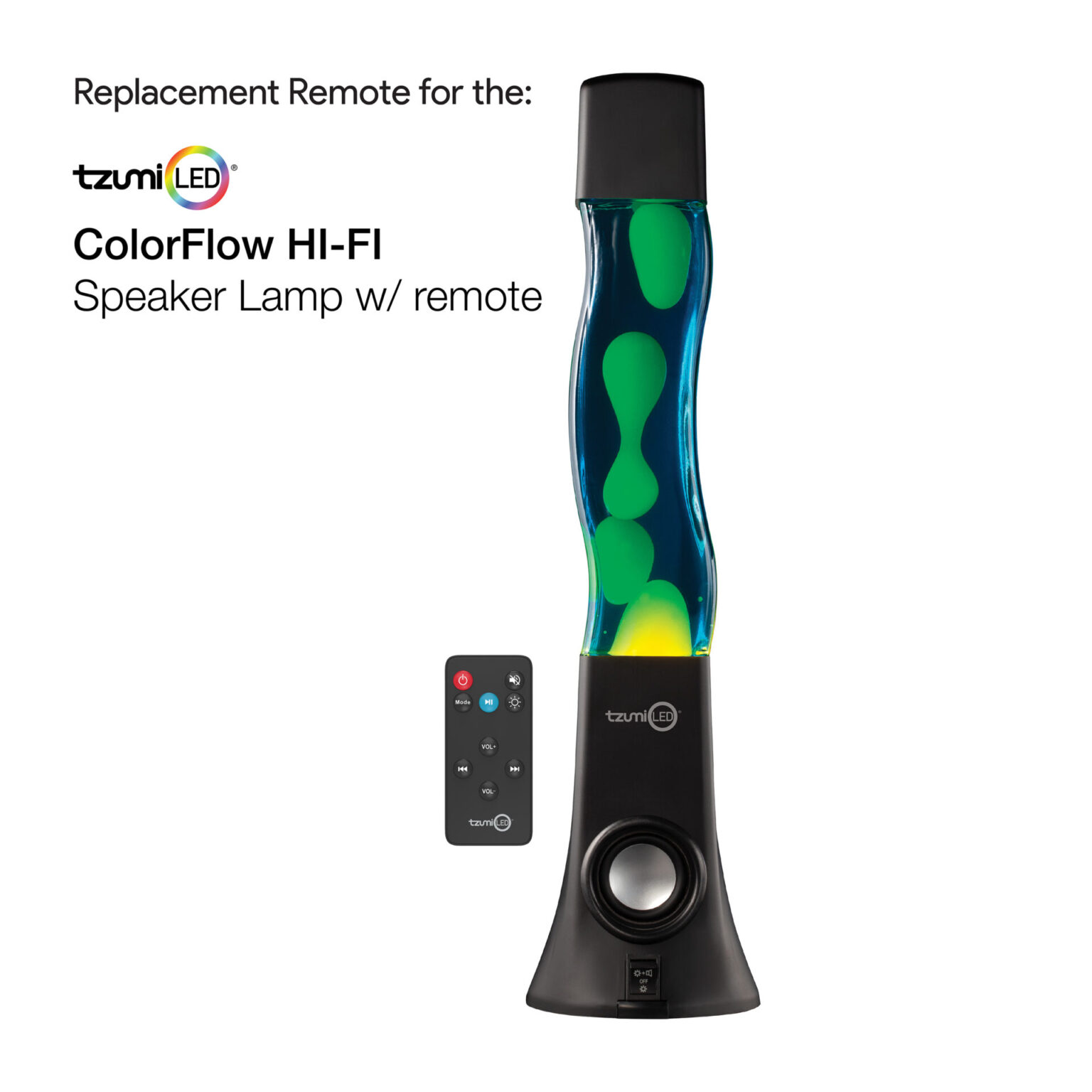 AuraLED ColorFlow Lava Lamp Speaker Remote – Tzumi®