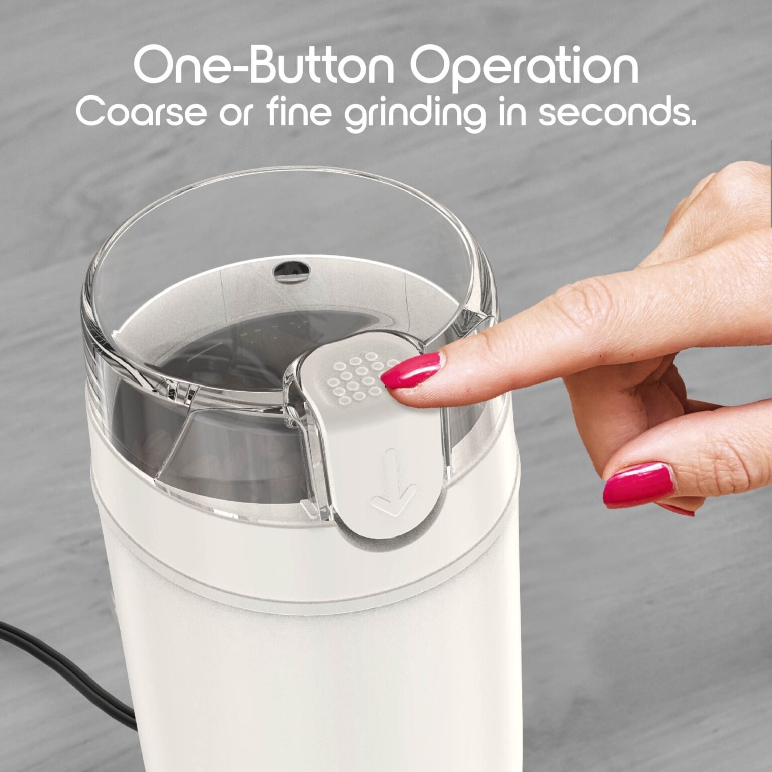 Puree Electric Coffee Bean Grinder (White) – Tzumi®