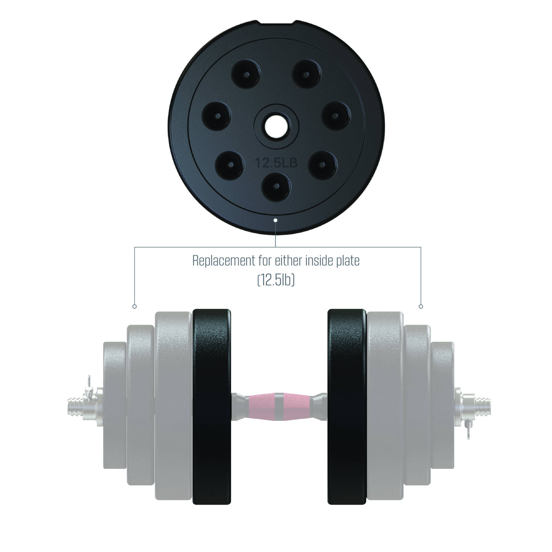 FitRx SmartBell 100lbs. Total Body Gym 12.5lbs Weight Plate – Tzumi®